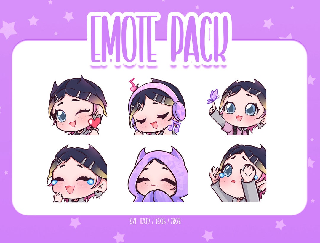 Clove Cute Emote Set 3, Clove Valorant Emote, Cute y Kawaii Emotes ...