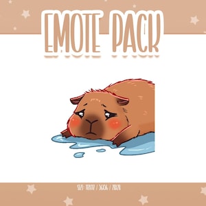 Animated Capybara Cry Emote 10, Animated Capybara Twitch Emotes, Cute ...