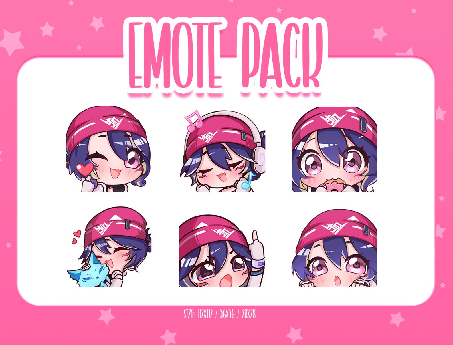 Kiriko Cute Emote Set, Kiriko Overwatch Emote, Cute and Kawaii Emotes ...