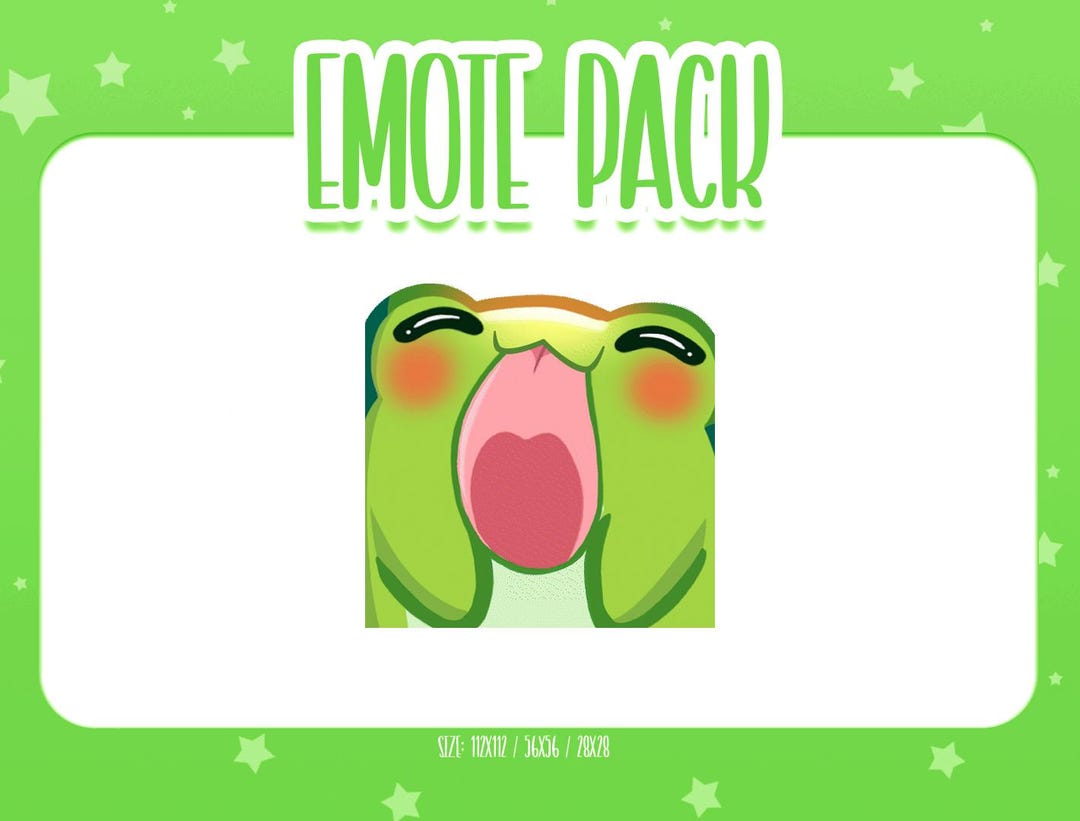 Animated Frog Lick Emote 1, Animated Frog Twitch Emotes, Cute and ...