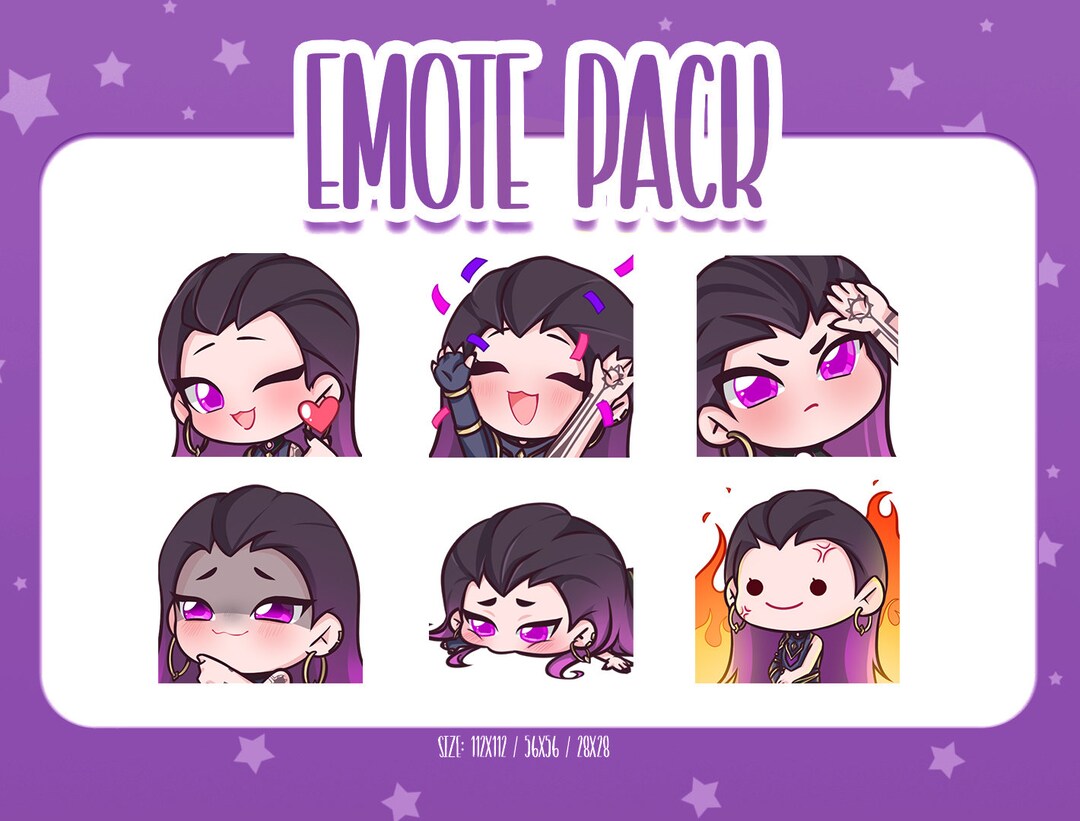 Reyna Cute Emote Set 3, Reyna Valorant Emote, Cute y Kawaii Emotes ...