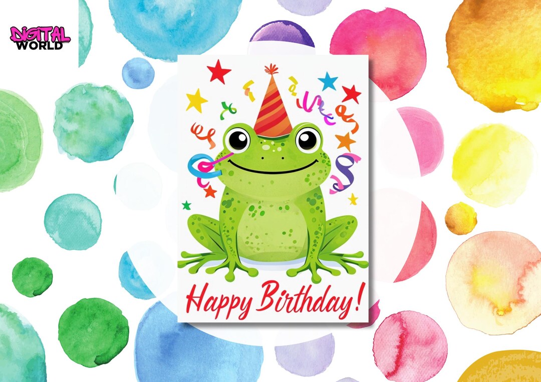 Printable Frog Birthday Card, Funny Frog Birthday for Friend, Mom, Dad ...