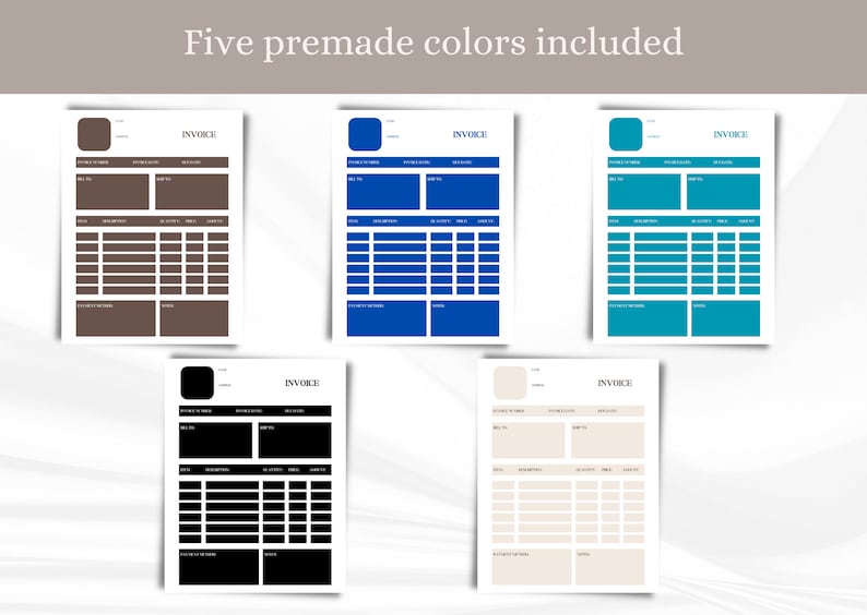 Invoice Template Fillable, Small Business Custom Order Form Printable ...