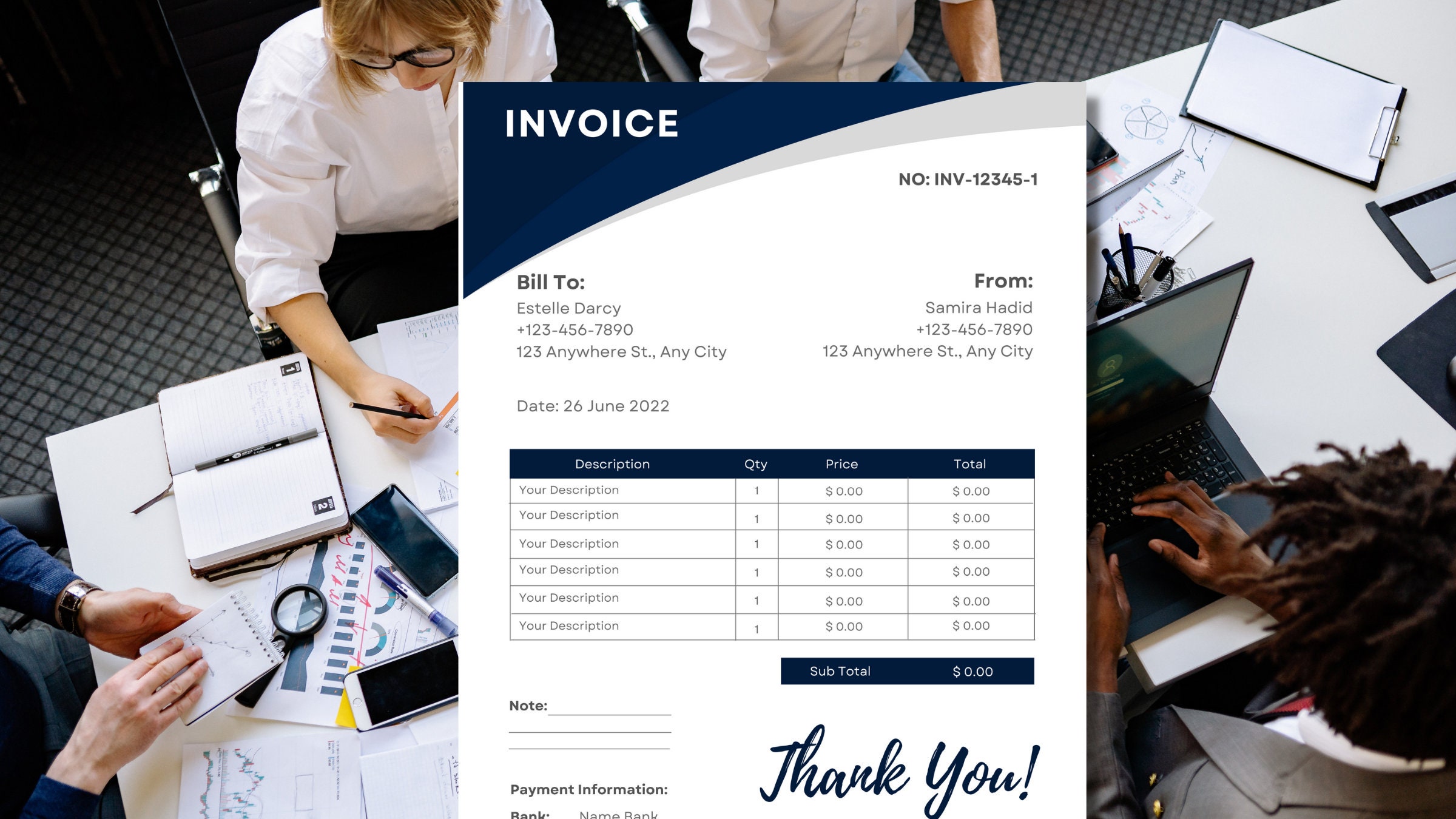 Invoice Template PDF, Invoice Template Word, Business Invoice, Invoice ...