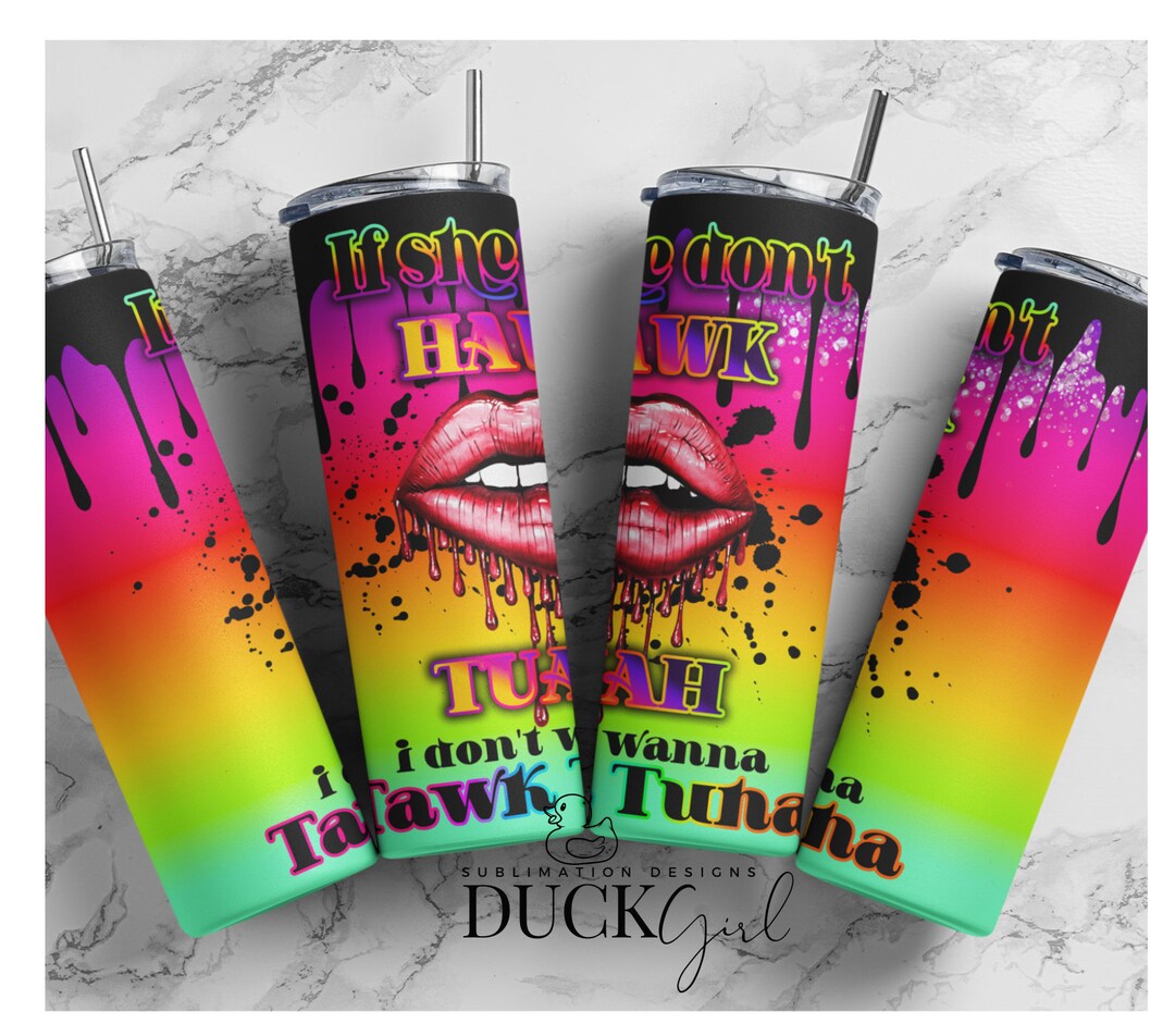 Hawk Tuah, 20oz Tumbler | Spray Can | Bubbles | Funny Tumbler ...