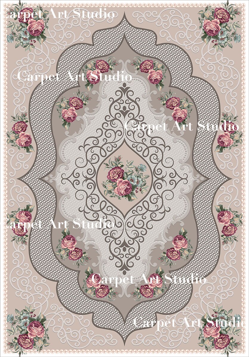 Rose Rug / Instant Download / Ready for Print / Digital Paper / Rug ...