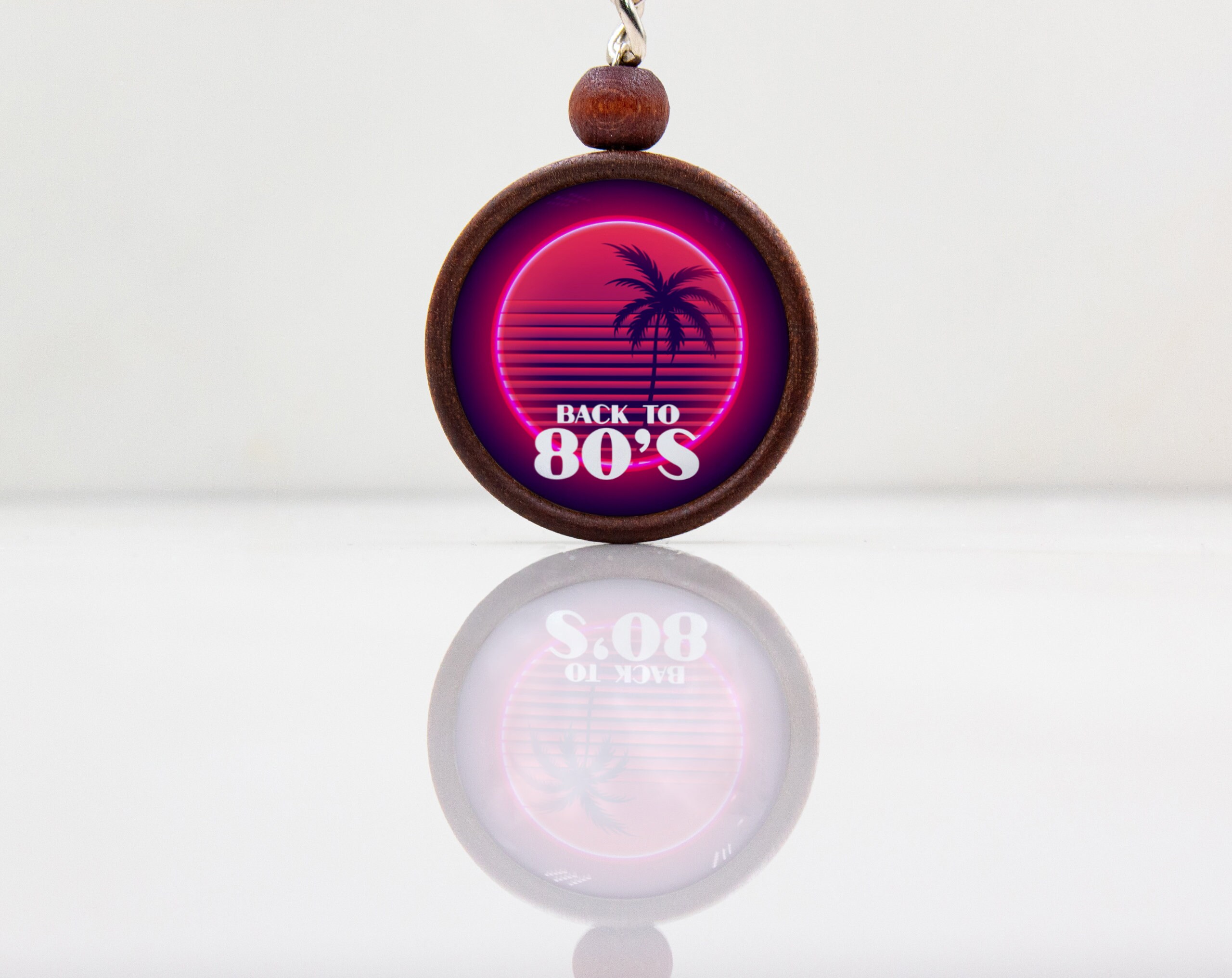 Back to 80s Keychain With Photo for Retro Gifts 80s Theme - Etsy