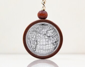 World Map Keyring - Etsy