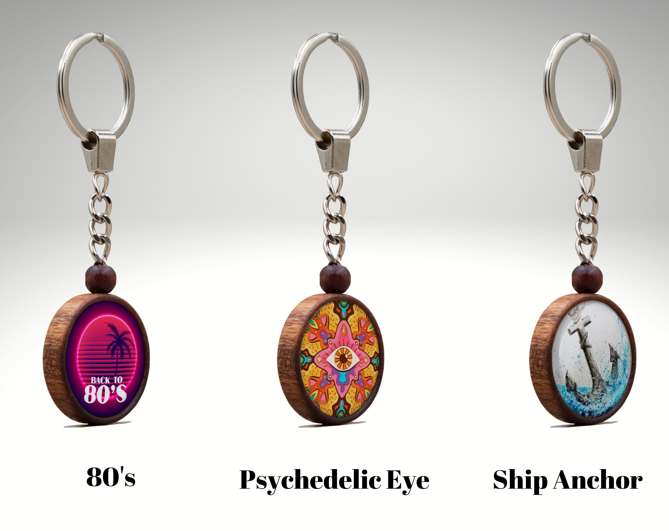 Back to 80s Keychain With Photo for Retro Gifts 80s Theme - Etsy