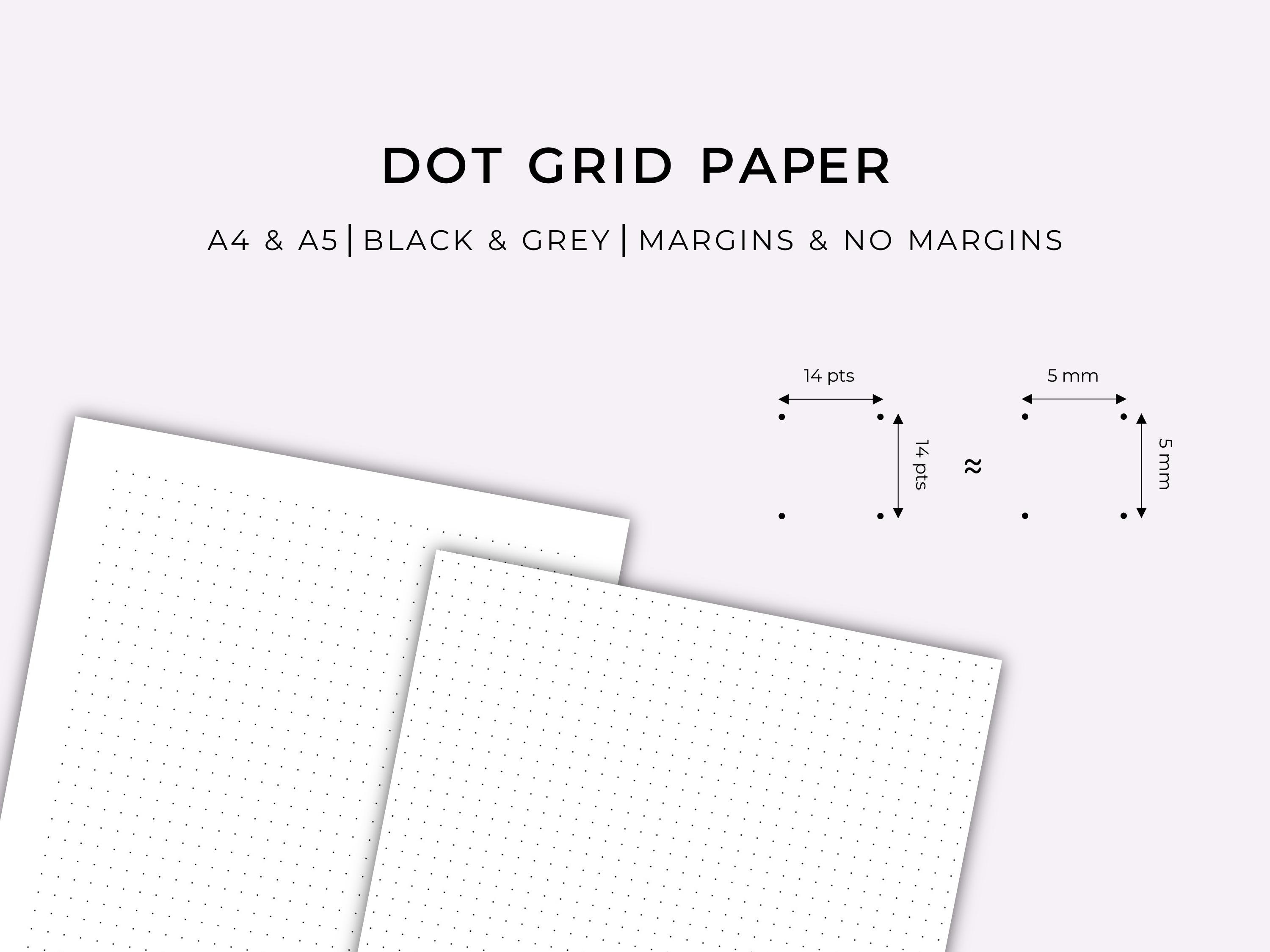 Dot Grid Paper Printable, Bullet Journal Template, Dot Paper, Planner ...