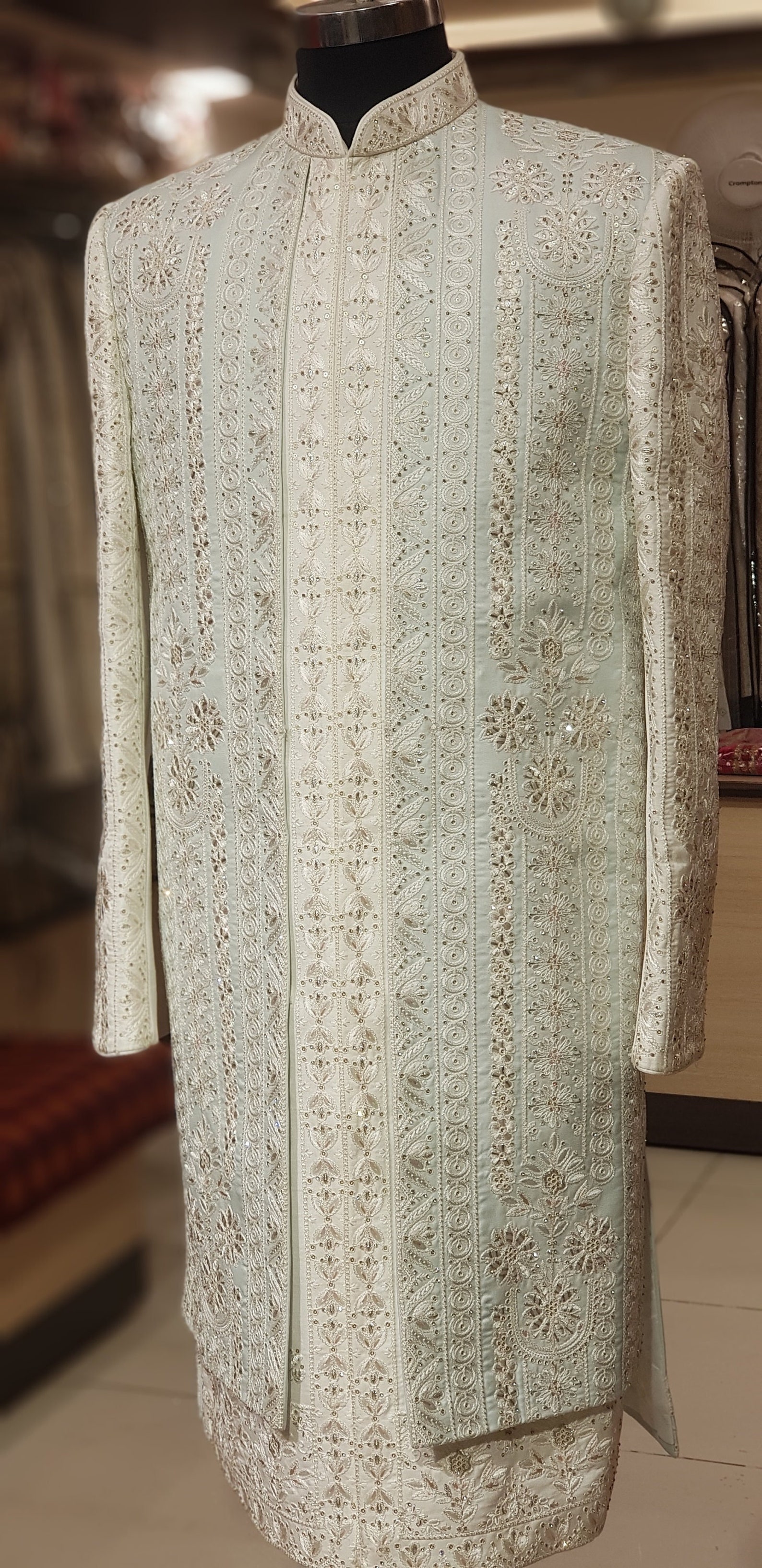 PASTEL GREEN SHERWANI Groom, Groom Wedding Dress, Green Sherwani, Groom ...