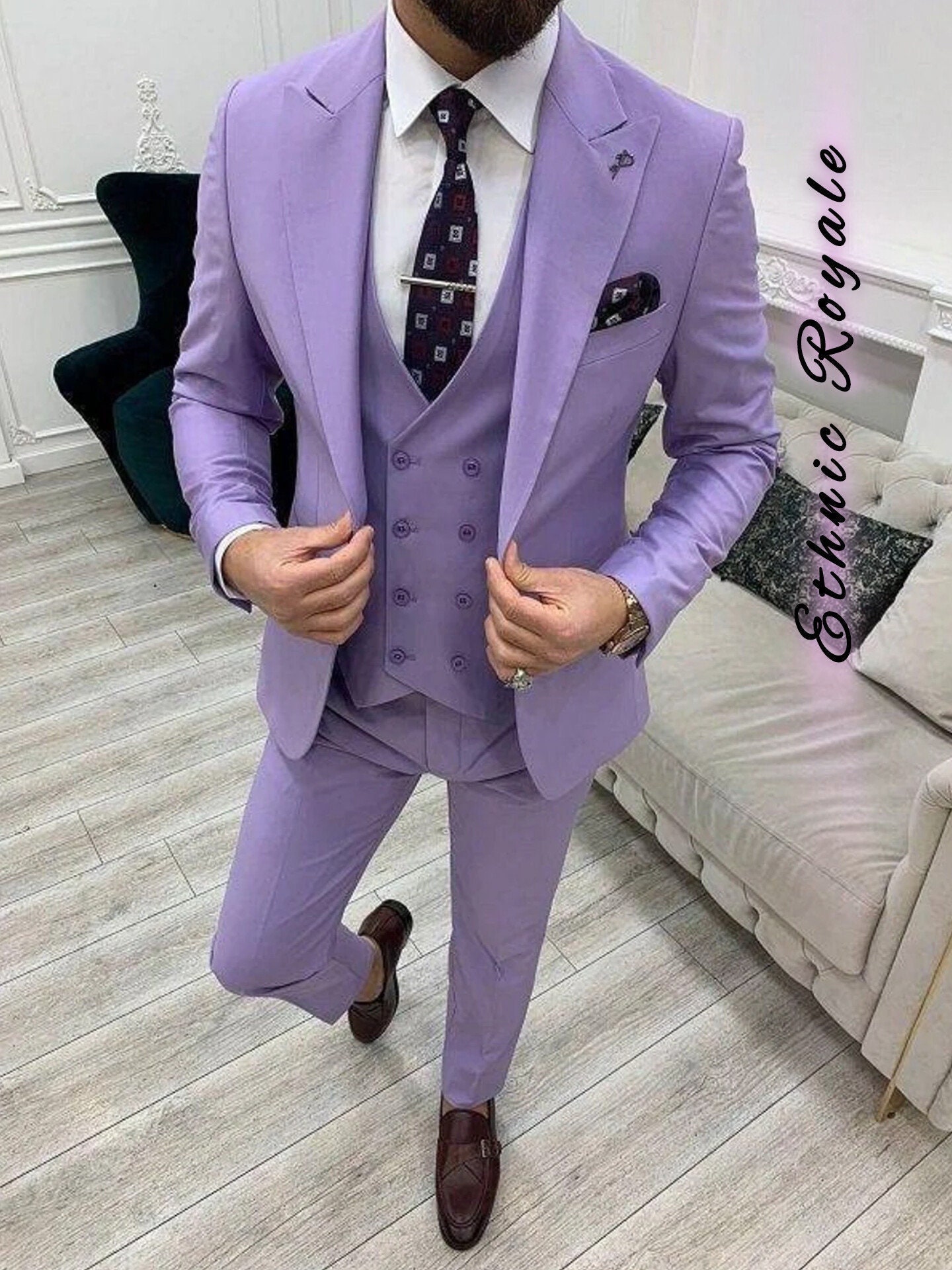 FINEST LAVENDER SUIT Men, Men Suit 3 Piece, Men Dinner Suit Lavender ...