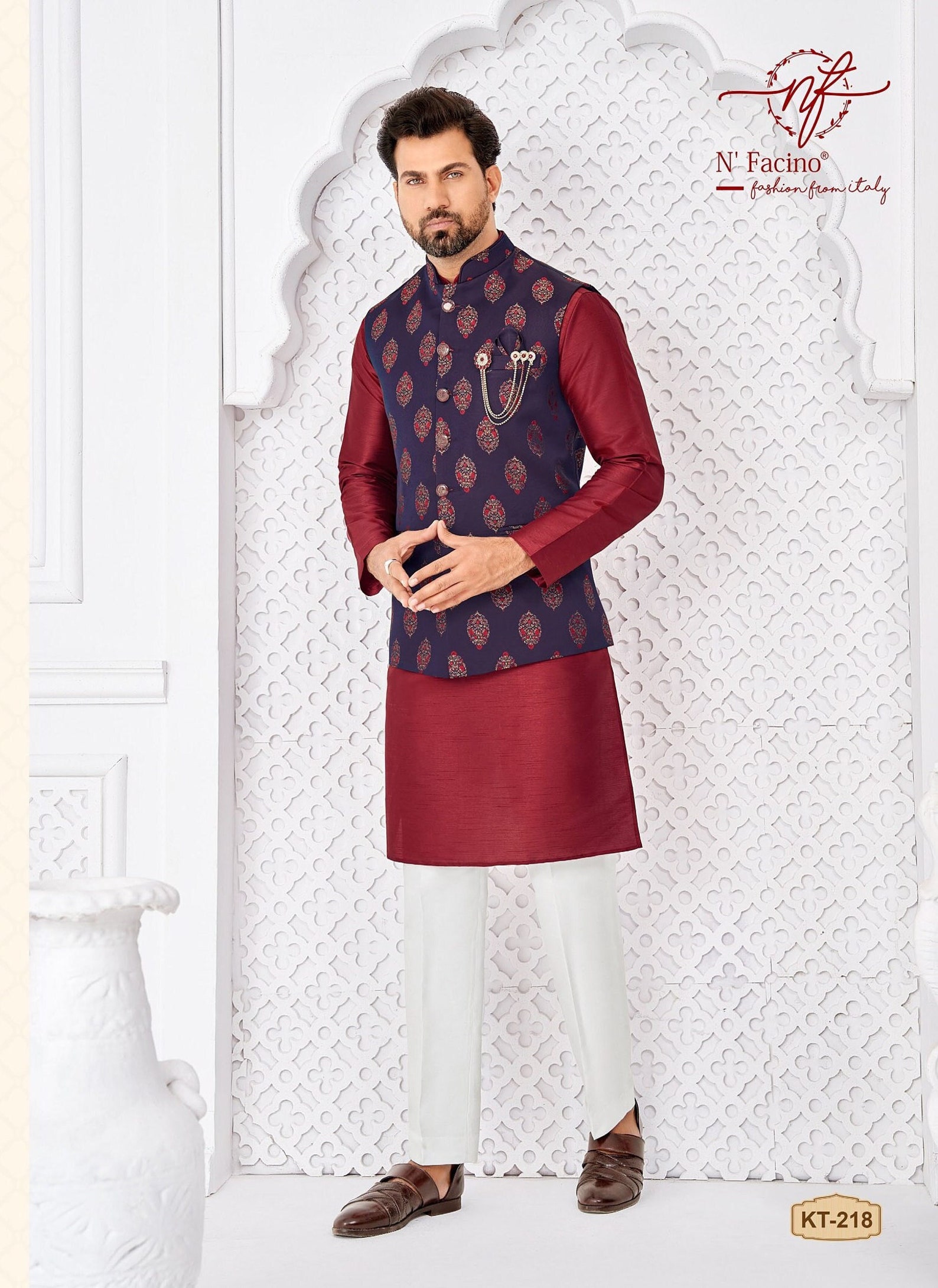 MAROON KURTA JACKET Set, Indian Jacket Kurta, Nehru Jacket Kurta ...