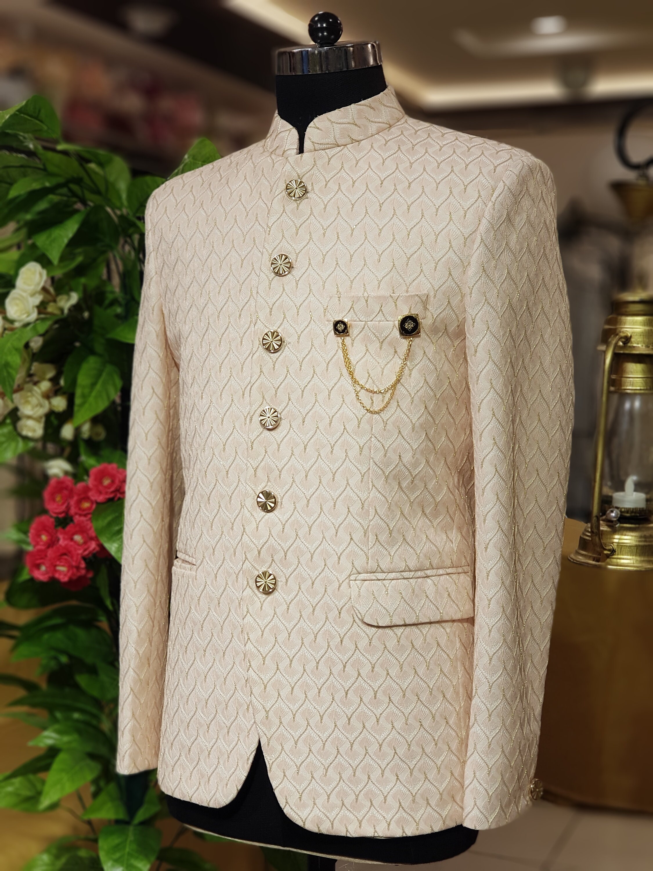 PINK JODHPURI SUIT, Pink Prince Coat, Groom Engagement Dress, Groom ...