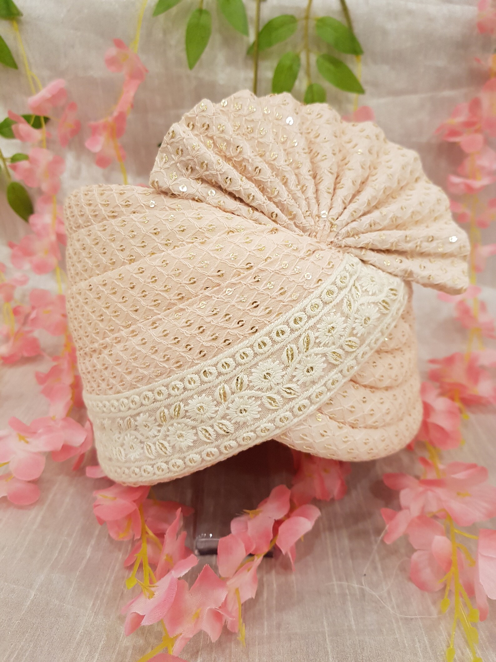 PINK TURBAN GROOM, Baby Pink Safa, Men Pink Turban, Indian Groom Turban ...