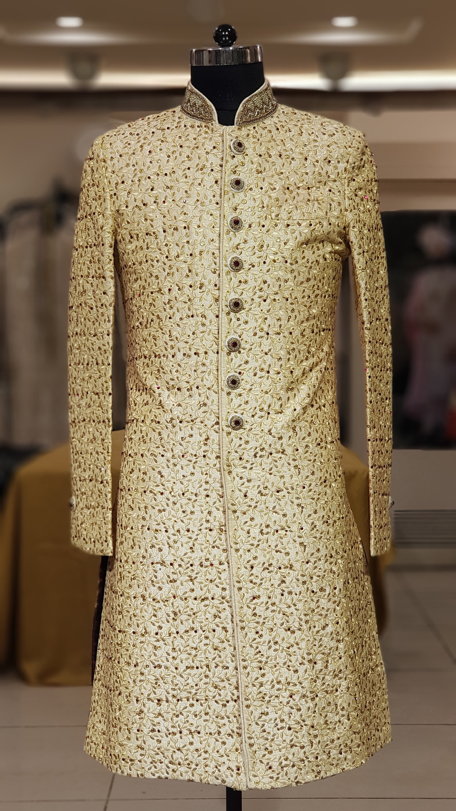 GLORIOUS CREAM GROOM Outfit, Men Engagement Dress, Groom Reception ...