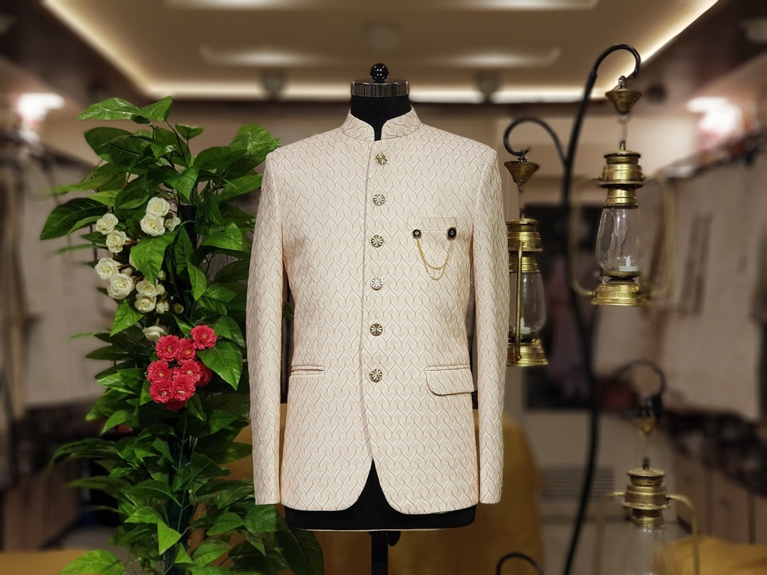 PINK JODHPURI SUIT, Pink Prince Coat, Groom Engagement Dress, Groom ...