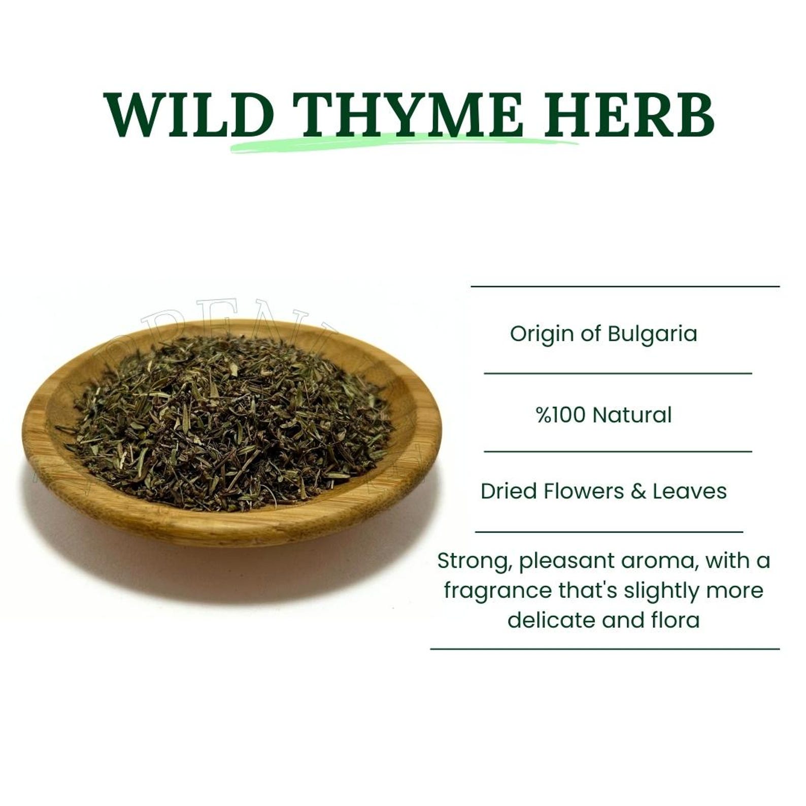 Wild Thyme Herb / Thymus Serpyllum / Thyme Tea / Wildcrafted / Organic ...