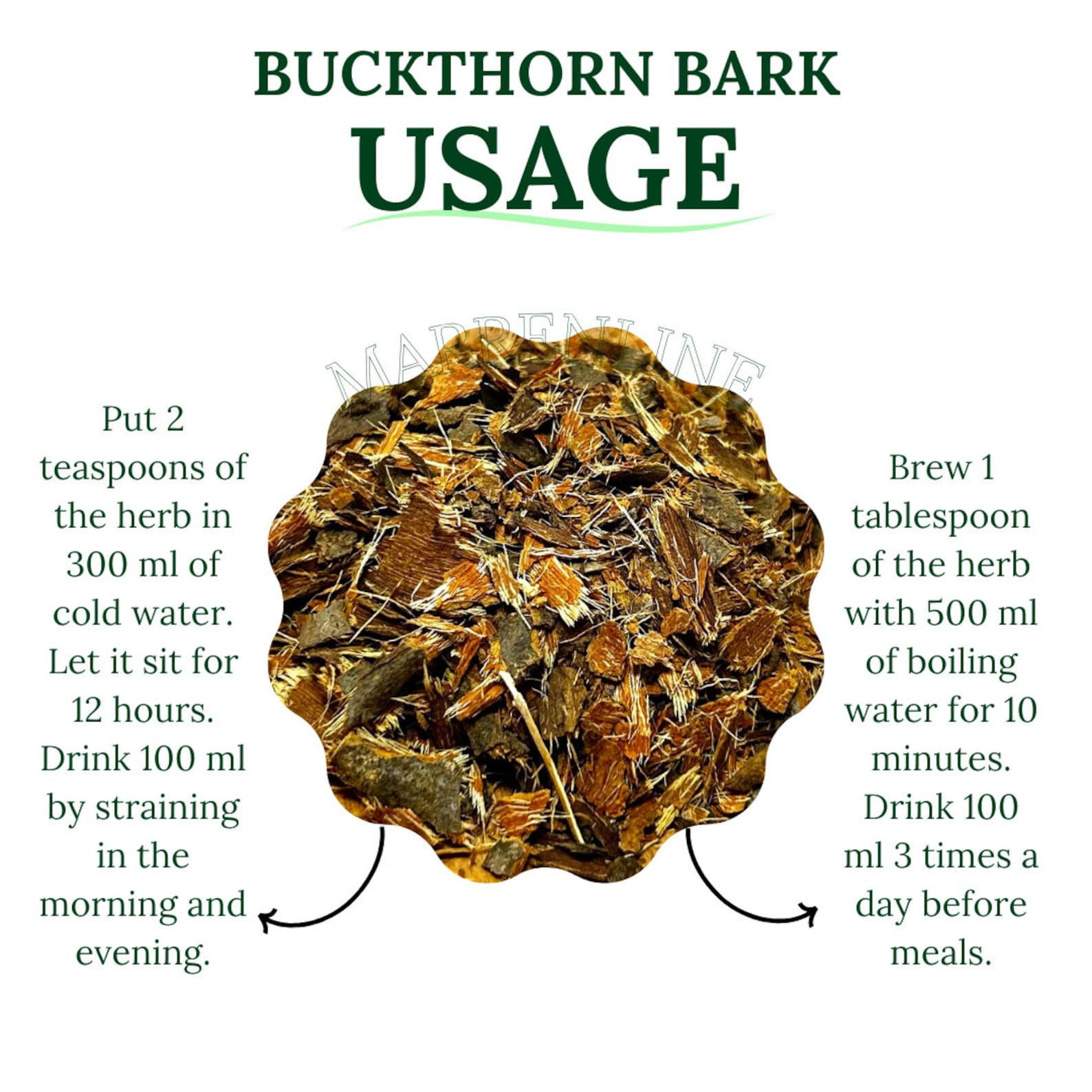 Buckthorn Bark / Rhamnus Frangula / Dried Buckthorn Bark / Frangula ...