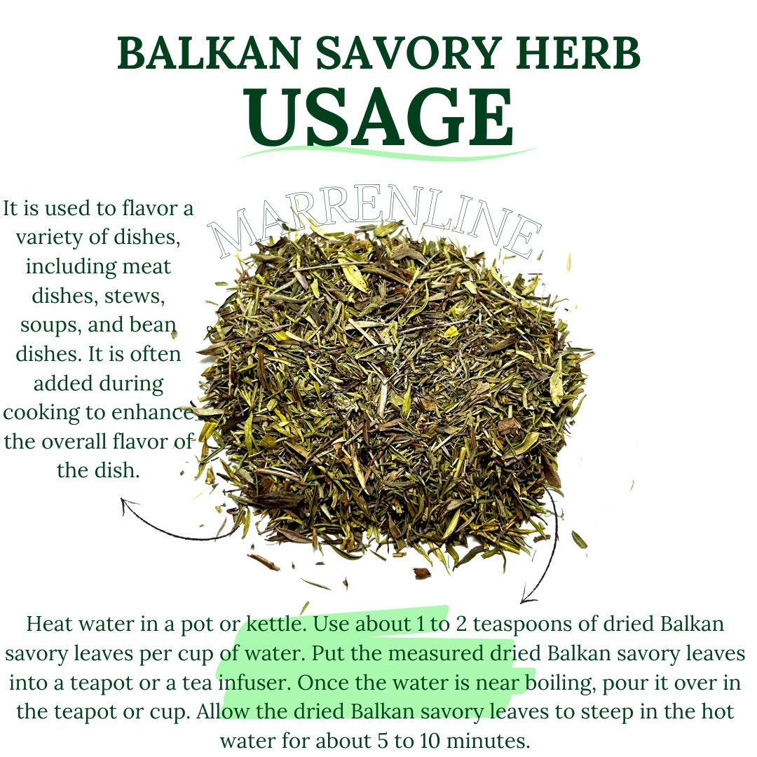 Balkan Savory Herb / Satureja Montana / Dried Winter Savory / Balkanska ...