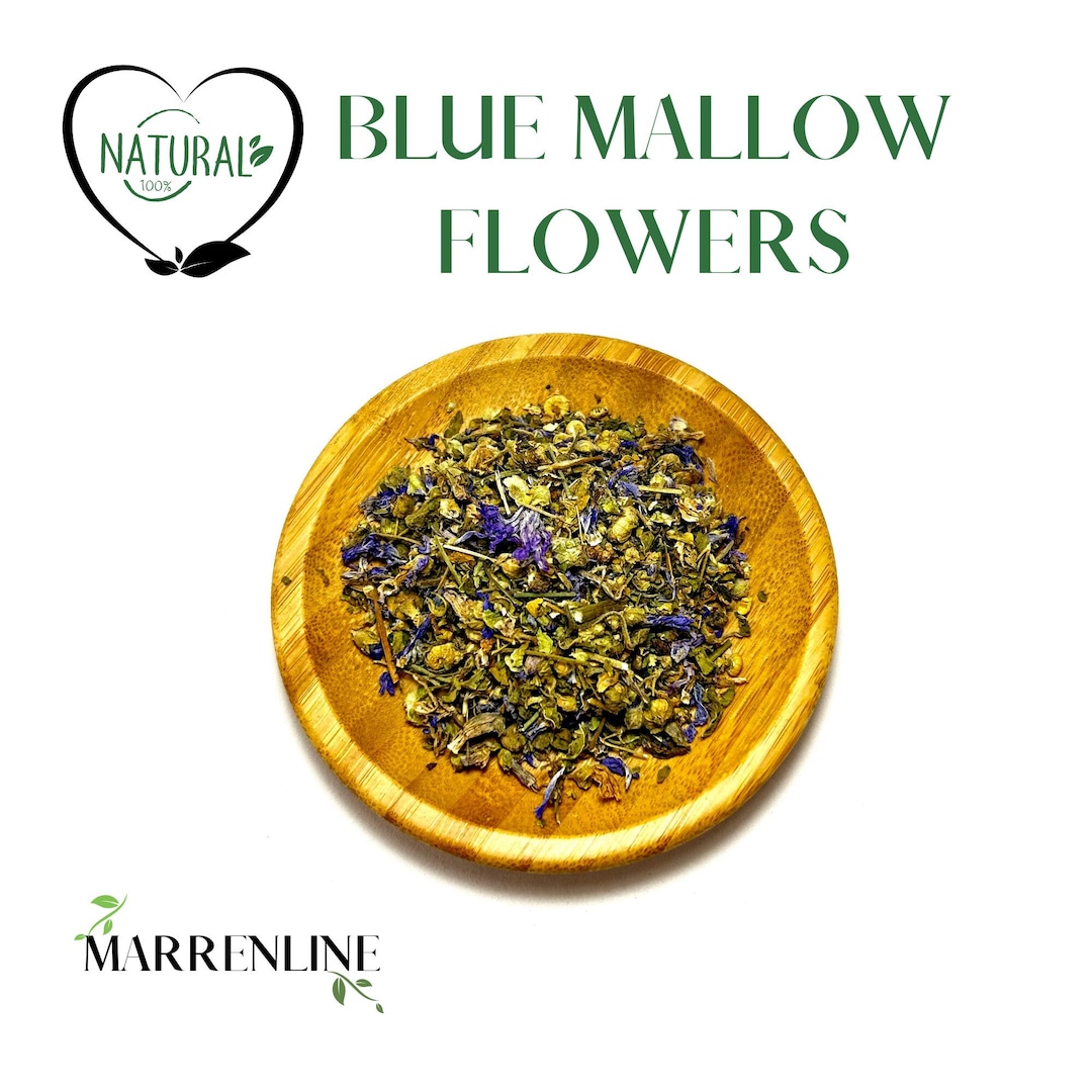 Blue Mallow Flowers / Malva Sylvestris / Blue Mallow Flowers & Leaves / High Mallow - Etsy