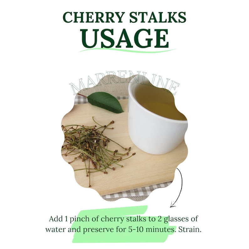 Cherry Stalks / Prunus Cerasus / Dried Cherry Tails Stalks / Cherry ...