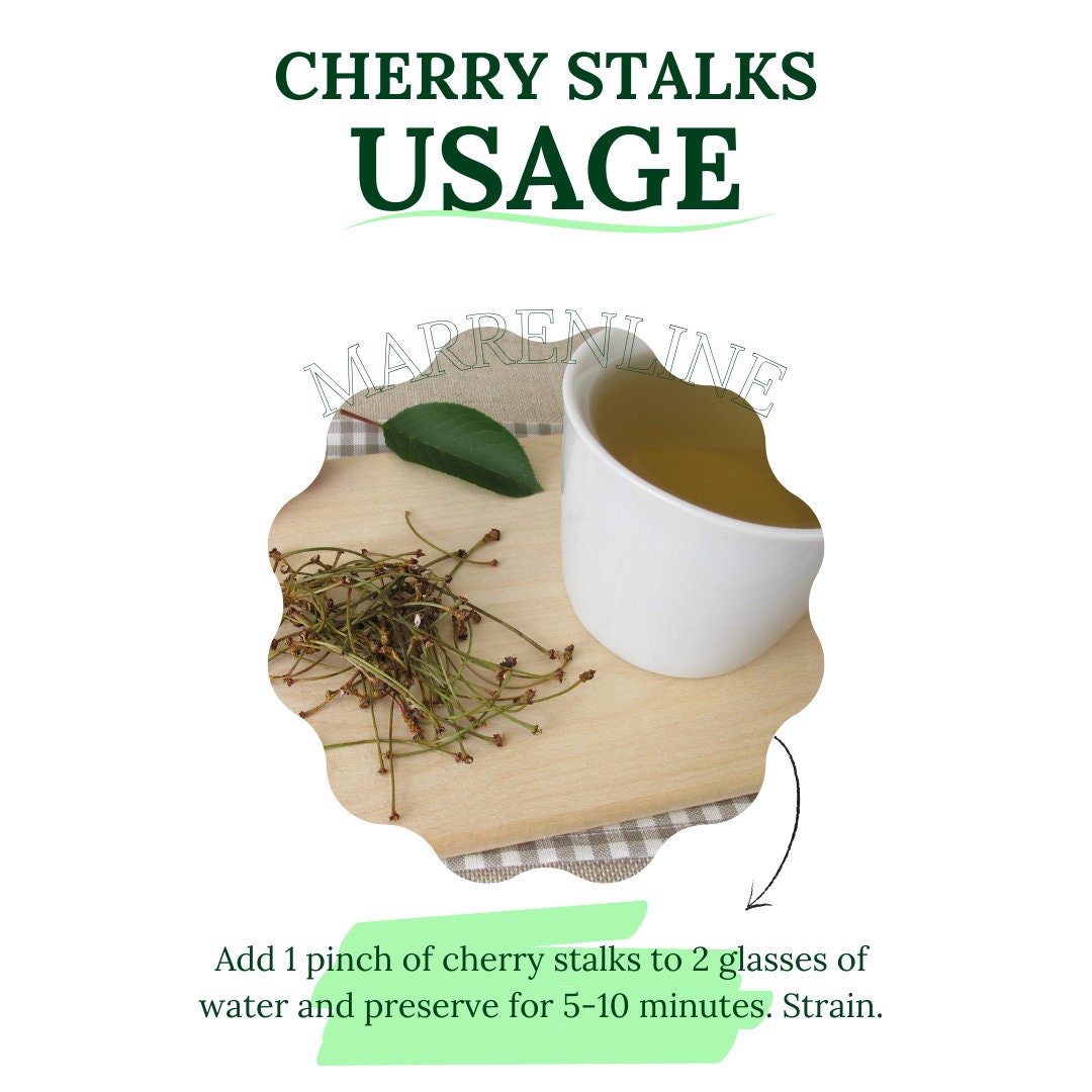 Cherry Stalks / Prunus Cerasus / Dried Cherry Tails Stalks / Cherry ...