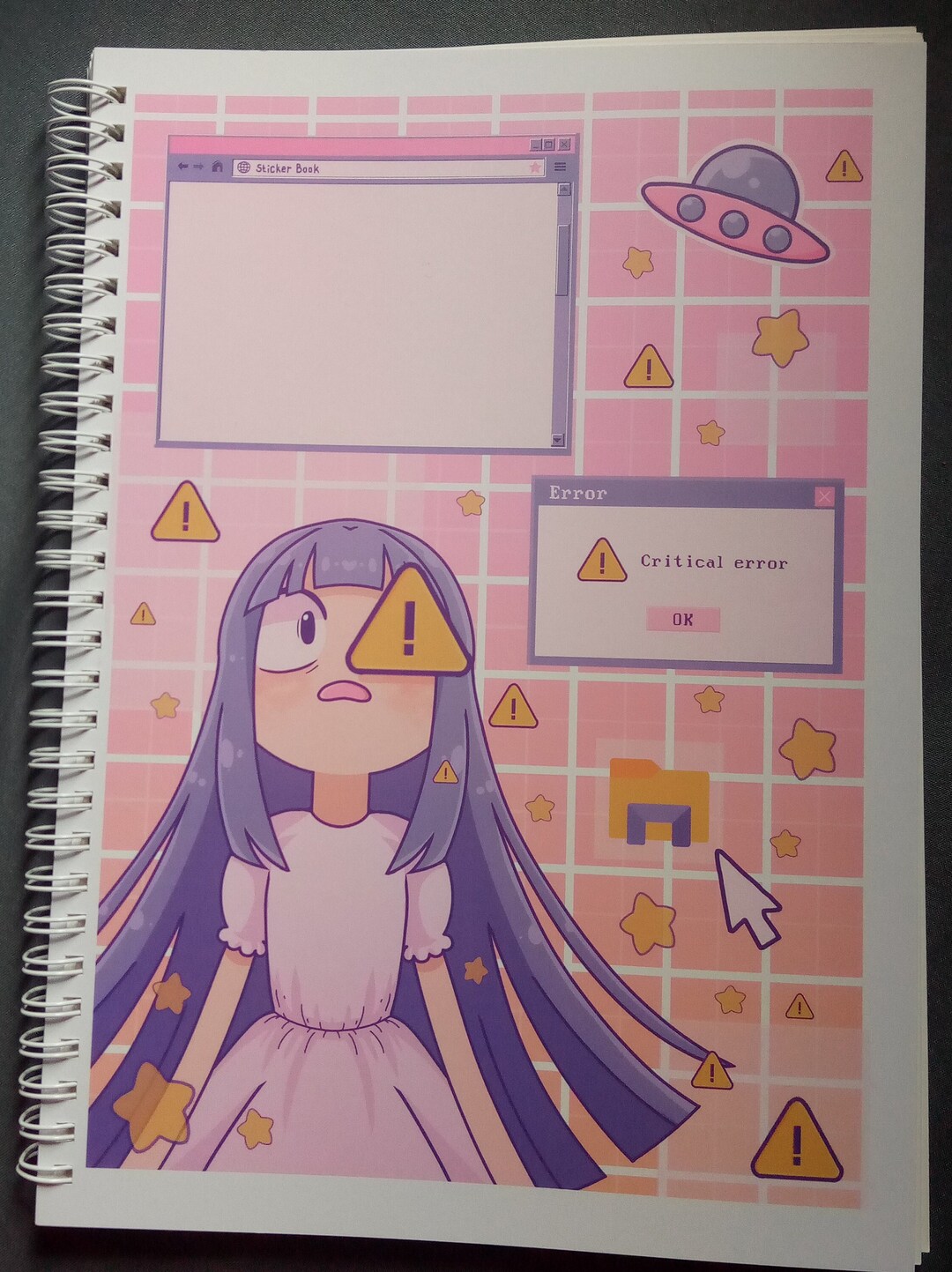 Digital Space Pastel Webcore Reusable 50 Page Sticker Book - Etsy