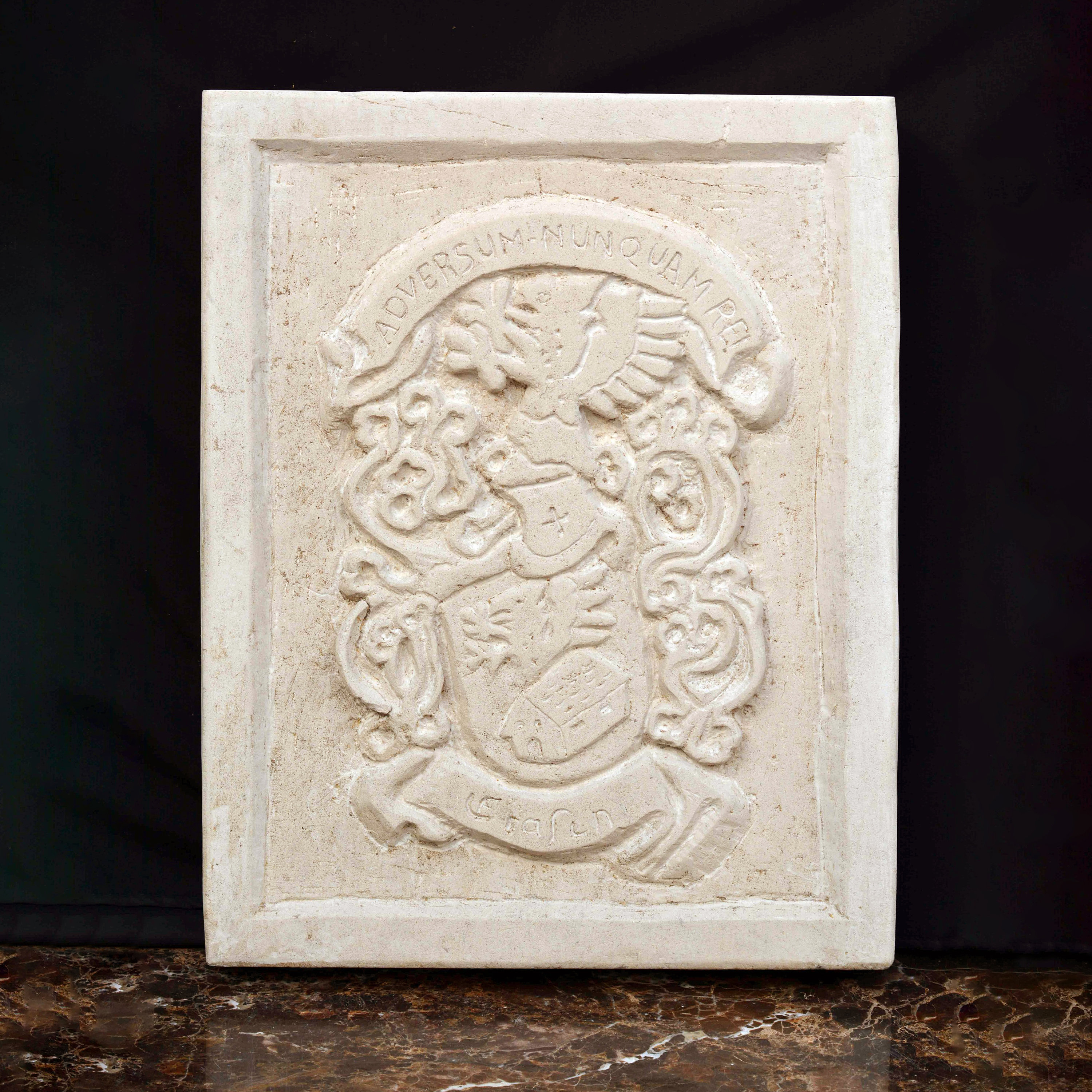 Bespoke Coat of Arms - Heraldic Stone Carving - Family Crest Sculpture ...