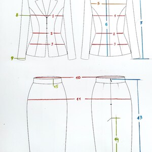 Formal Midi Pencil Skirt Suit, Black Skirt Suit, Business Suit Set for ...