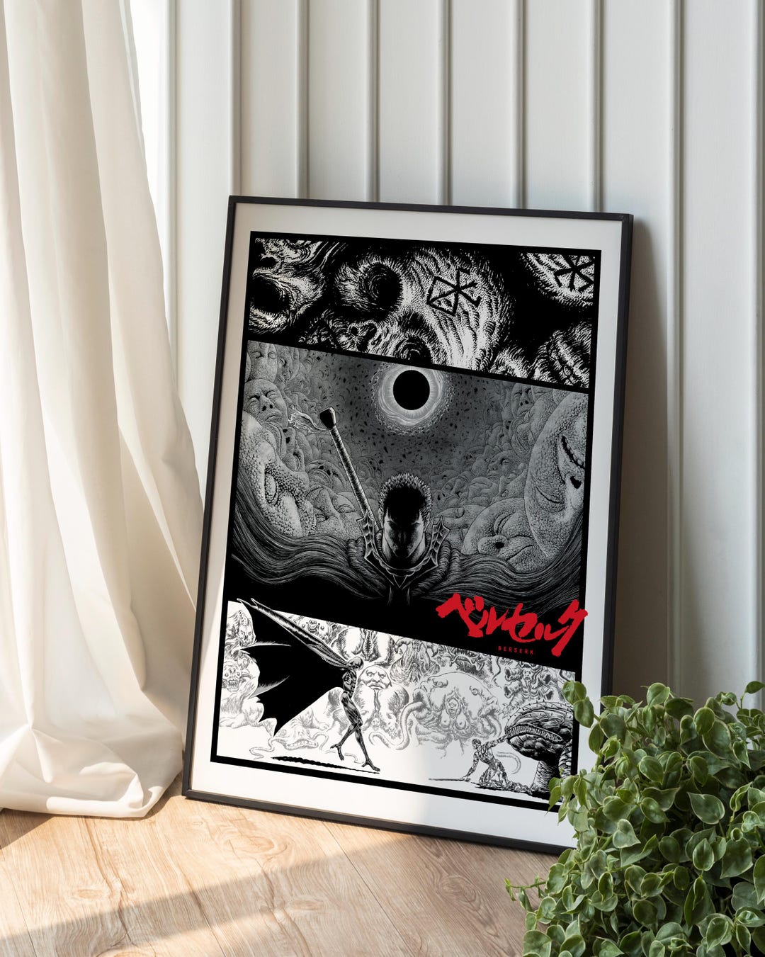 Berserk Poster, Eclipse, Guts, Griffith, Manga, Anime Wall Art, Dark ...