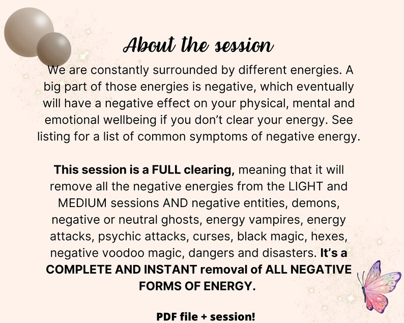 Full Energy Clearing Session Quantum Energy Healing Remove - Etsy