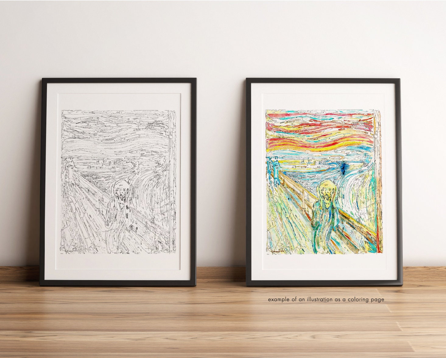 The Scream Print Download Digital File Edvard Munch Painting - Etsy
