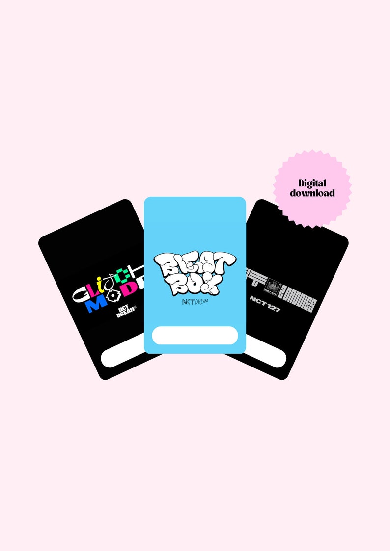 NCT Album Design Kpop Photocard Placeholders / Binder Fillers Digital ...