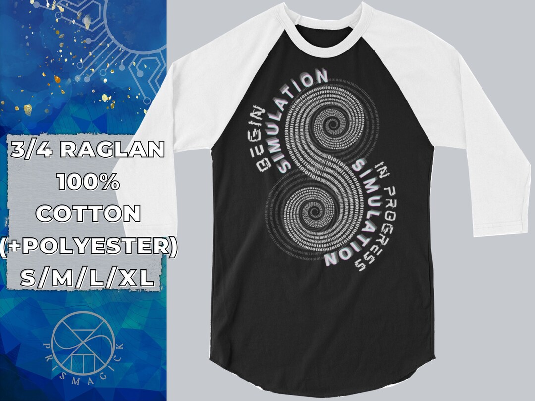 Simulation Theory Philosophy Science Fiction Lover Gift 3/4 Sleeve ...