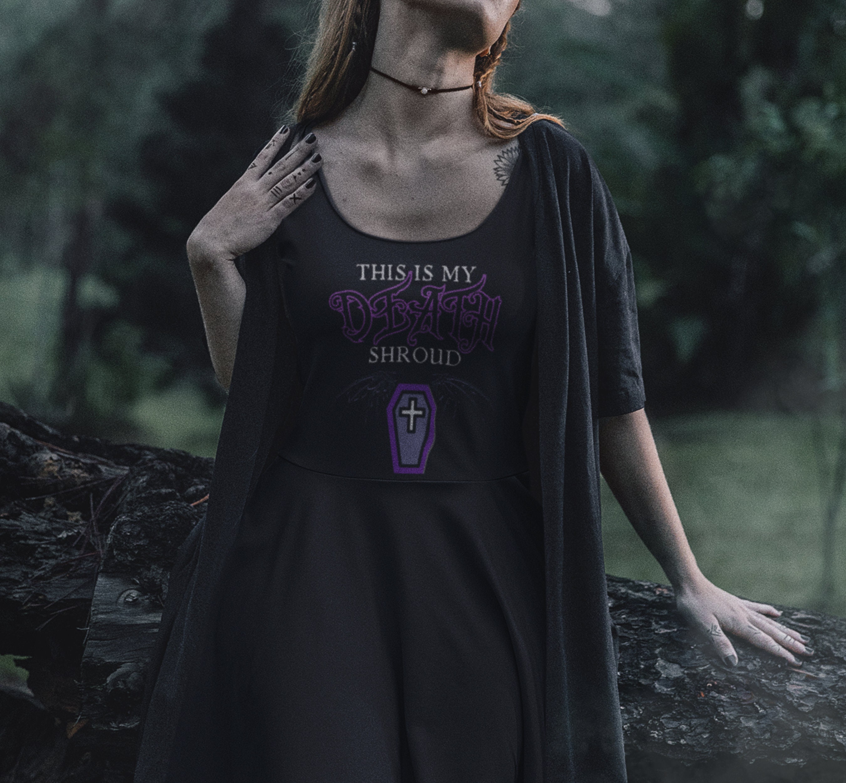 Sleeveless Morbid Goth Skater Dress Death Shroud Gift for Gothic Women ...