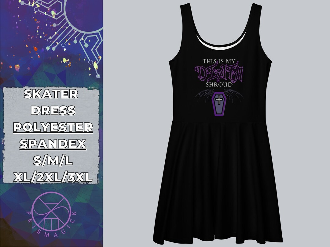 Sleeveless Morbid Goth Skater Dress Death Shroud Gift for Gothic Women ...