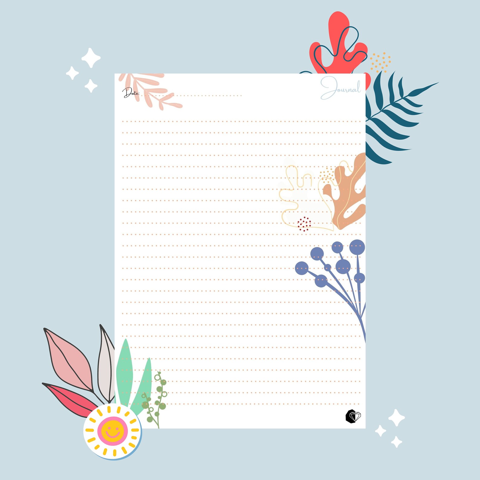 Printable Planner Set Simple, Colorful Single Page Planners Monthly ...