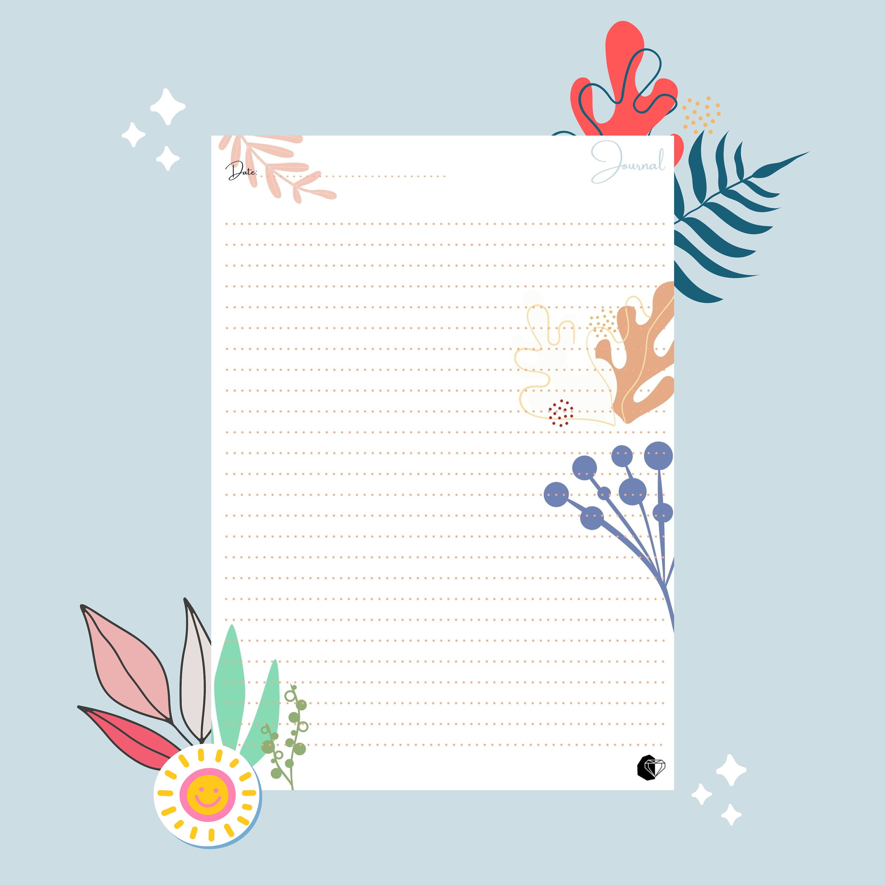 Printable Planner Set Simple, Colorful Single Page Planners Monthly ...