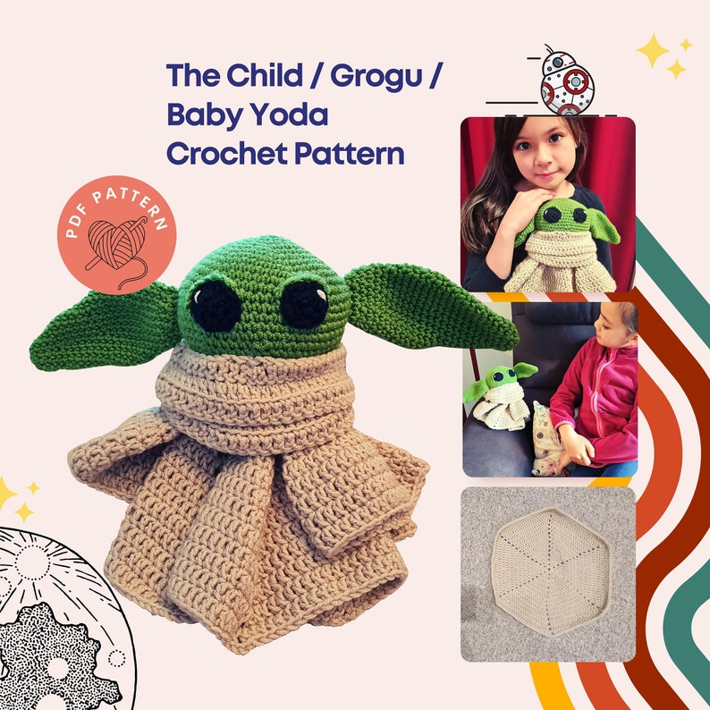 The Child / Grogu / Baby Yoda Lovey Crochet Pattern - Etsy