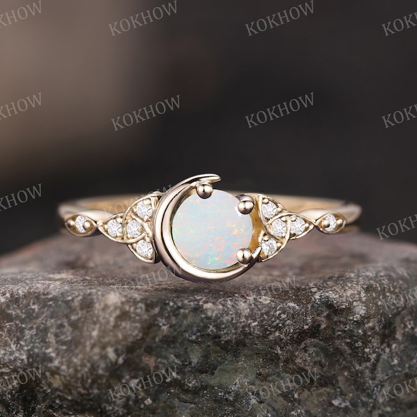 Moon Engagement Ring - Etsy