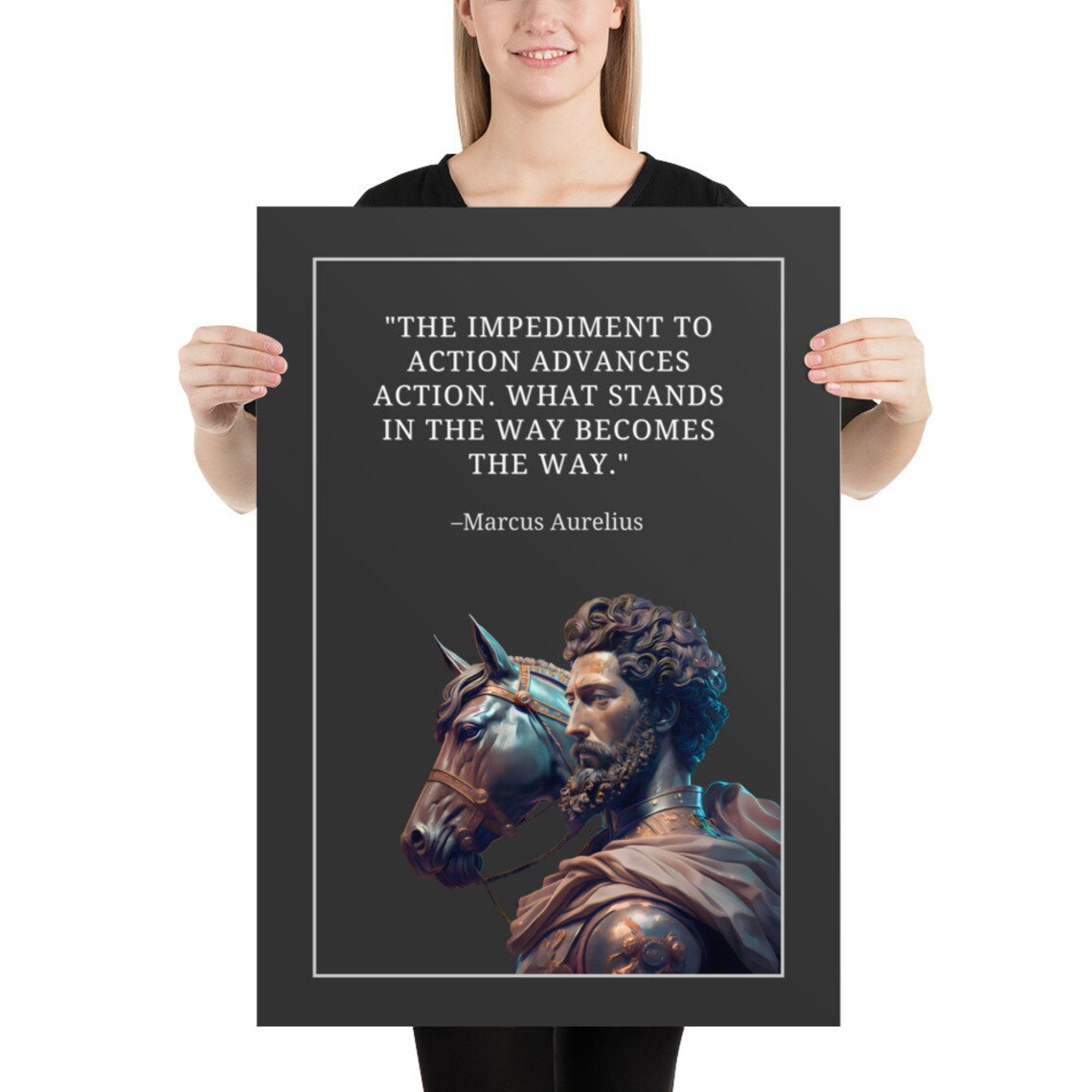 Marcus Aurelius Posters the Impediment to Action Advances Action Marcus ...