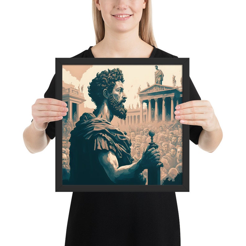 Marcus Aurelius Framed Poster Enhanced Matte Paper - Etsy