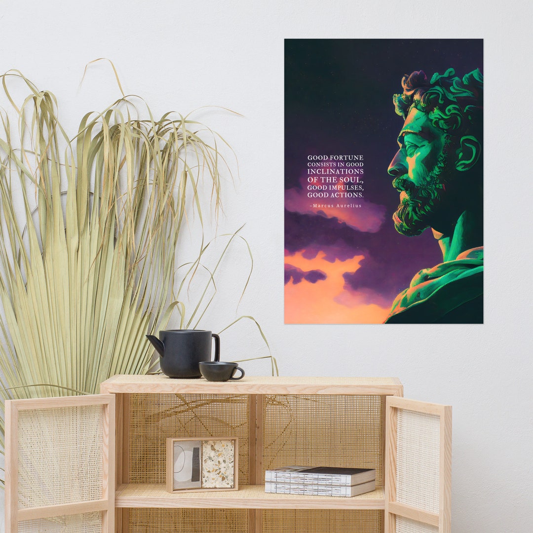 Marcus Aurelius Posters Good Fortune Marcus Aurelius - Etsy