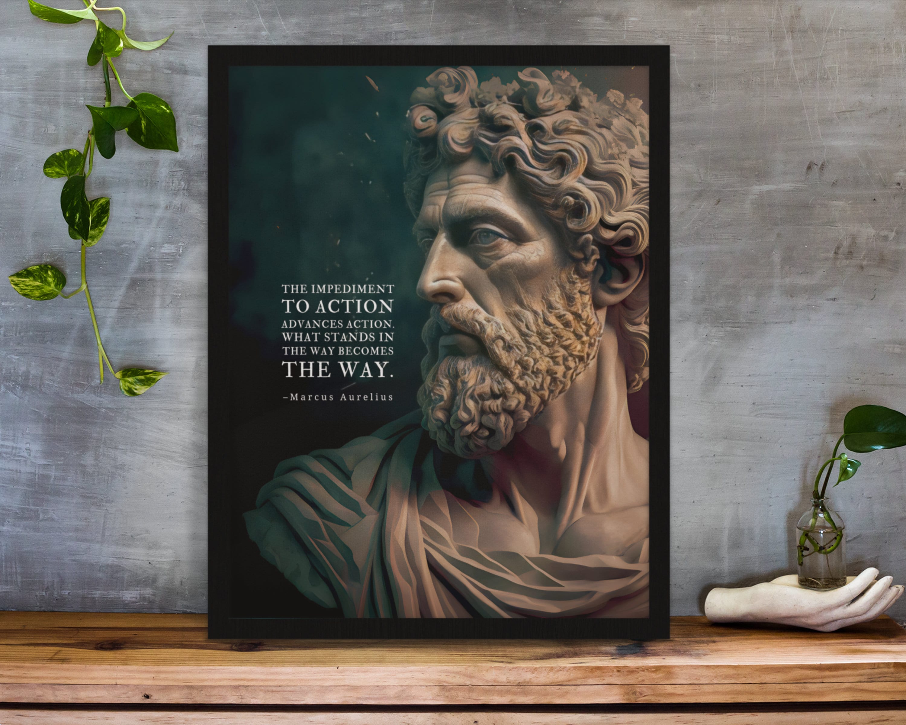 Marcus Aurelius Posters the Impediment to Action Marcus - Etsy Australia