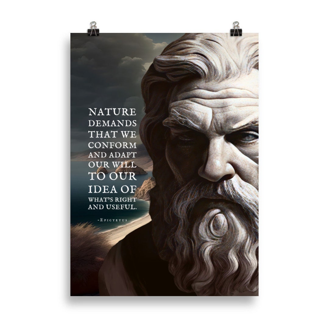 Epictetus Inspirational Quote Art Print | What’s Right and Useful ...