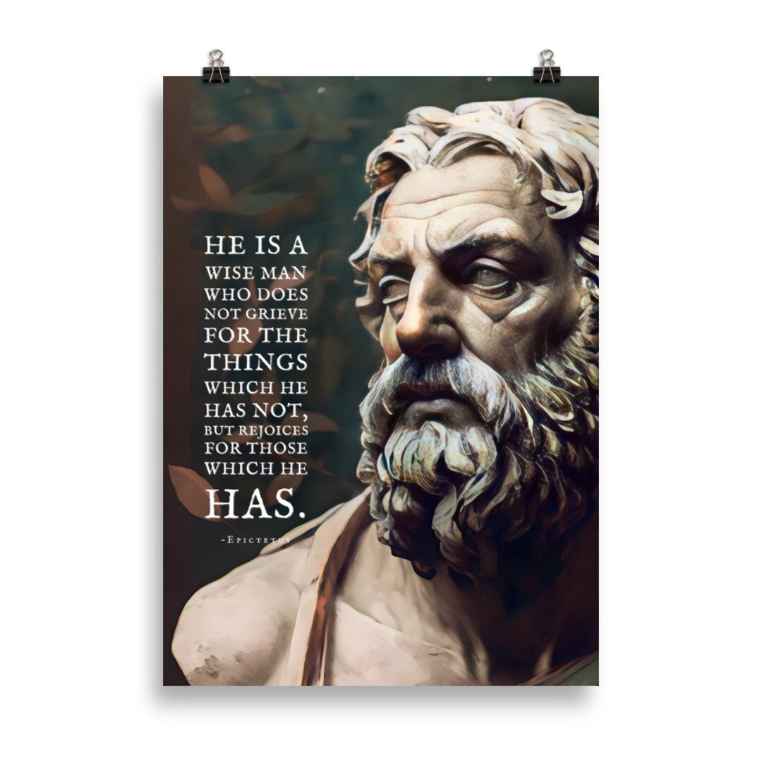 Epiktet Poster Ein weiser Mann Epiktet Zitate Stoiker Poster Diskurse ...