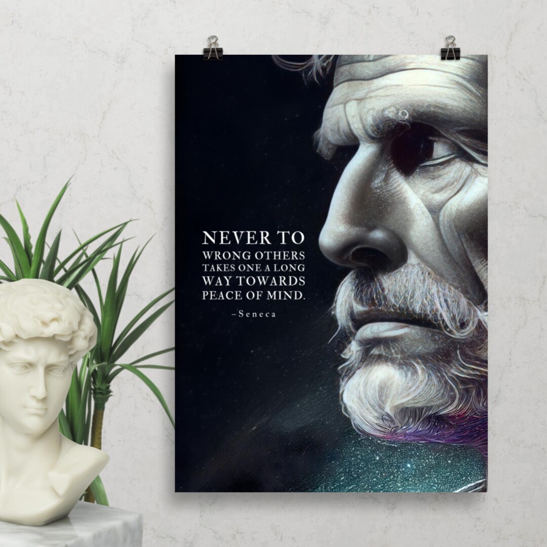 Seneca Posters Peace of Mind Stoicism Poster Seneca Art - Etsy