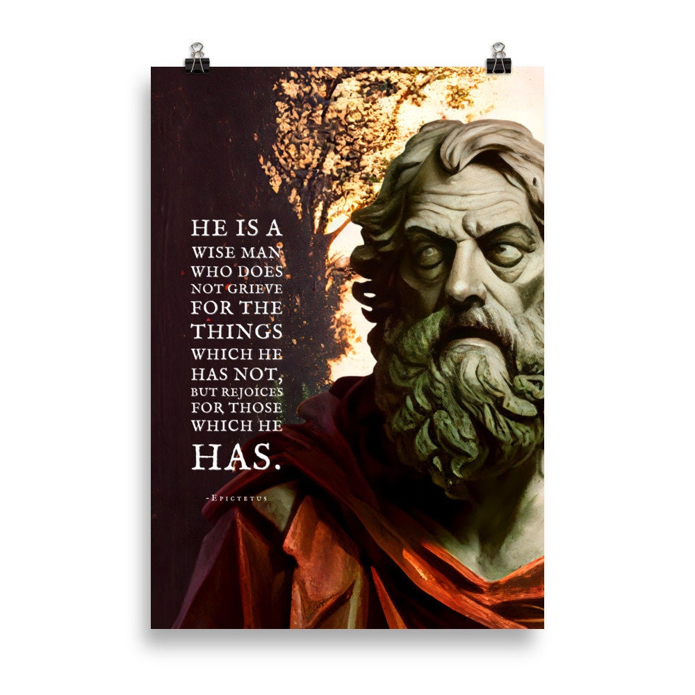 Epictetus Posters A Wise Man Epictetus Quotes Stoic Poster Discourses ...
