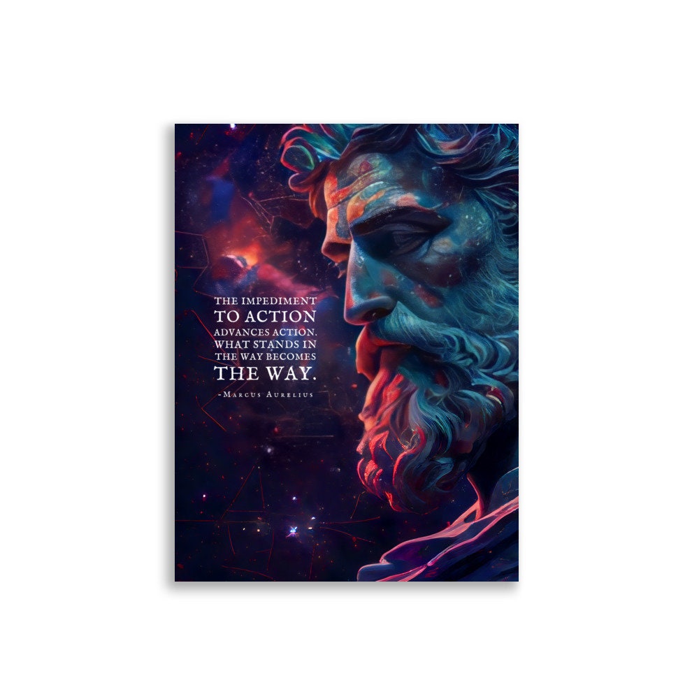 Marcus Aurelius Posters | the Impediment to Action | Marcus Aurelius ...